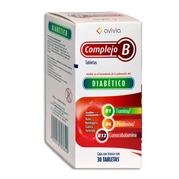 COMPLEJO B DIABETICO AVIVIA Tabletas - c/30 | Gremfar Company